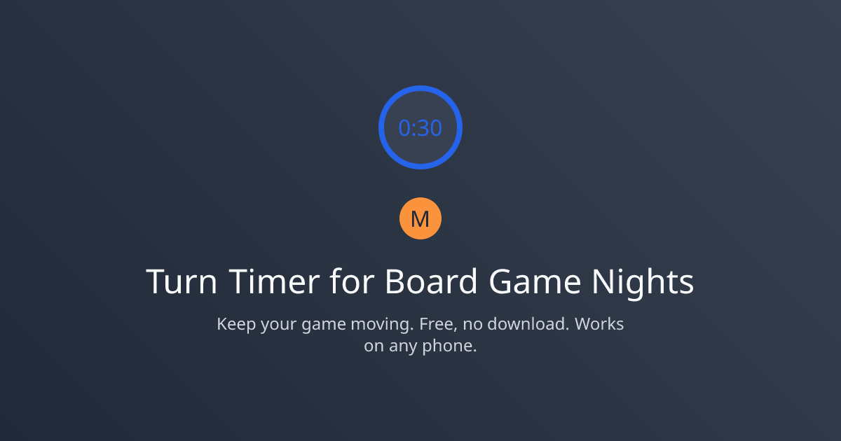 Meeple Maestro Timer - Turn Timer for Board Game Nights